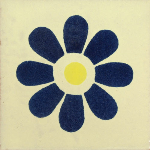 Traditional Mexican Tile - Deisy Azul Amarillo – Mexican Tile Designs
