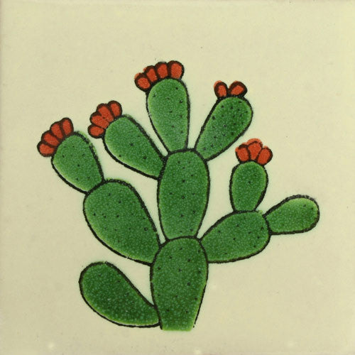 Traditional Mexican Tile - Nopal Con Frutas – Mexican Tile Designs