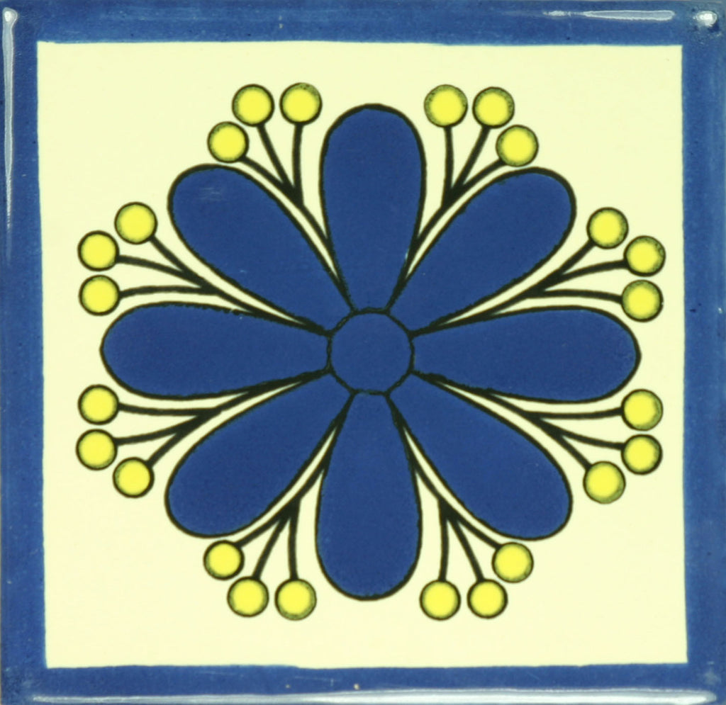 Especial Decorative Tile - Flor Con Volantes – Mexican Tile Designs