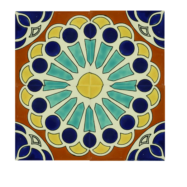 Especial Decorative Tile - Fiesta, Turqueza Y Mostaza – Mexican Tile ...
