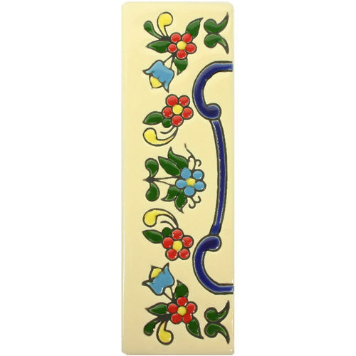 Flores Pequenas Mexican Tile End Trim – Mexican Tile Designs