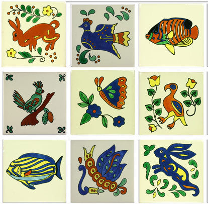 Whimsical Animals Mexican Ceramic Tile Collection – Mexican Tile Designs