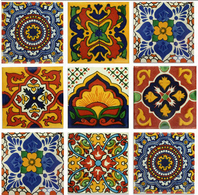 Gold and Terra Cotta Mexican Talavera Tile Collection – Mexican Tile ...