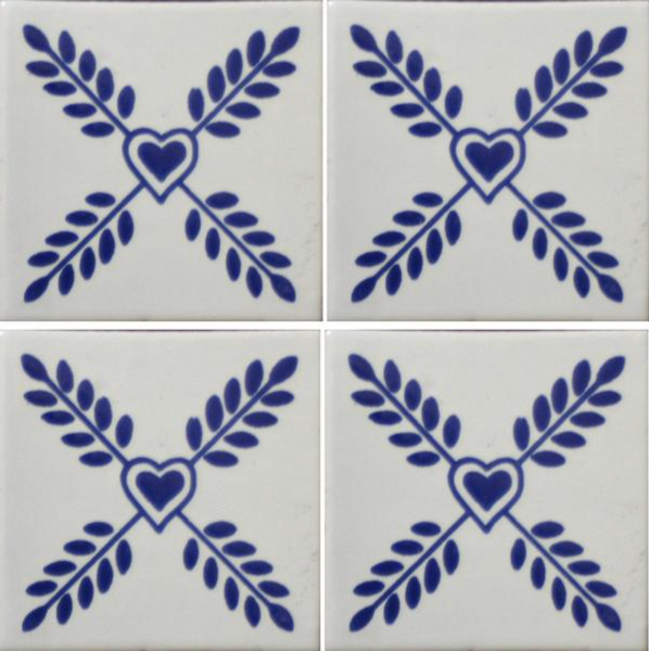 Especial Decorative Tile - Vina Azul – Mexican Tile Designs