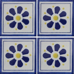 Especial Decorative Tile - Margarita Azul – Mexican Tile Designs