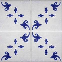 Especial Decorative Tile - Liz Azul – Mexican Tile Designs