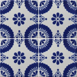 Especial Decorative Tile - Isabel Azul – Mexican Tile Designs